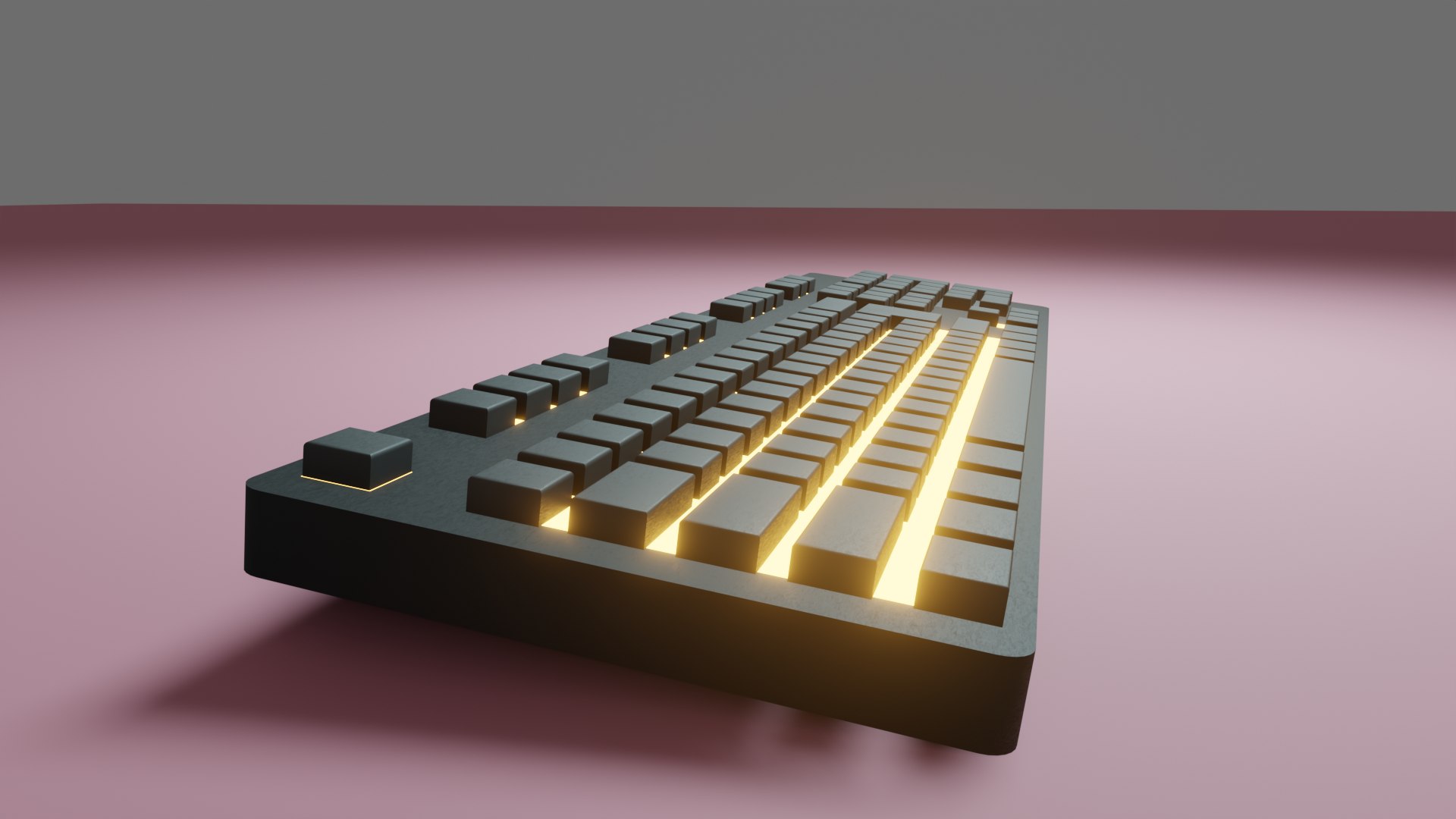 Low Poly Backlit Keyboard Model - TurboSquid 1827096