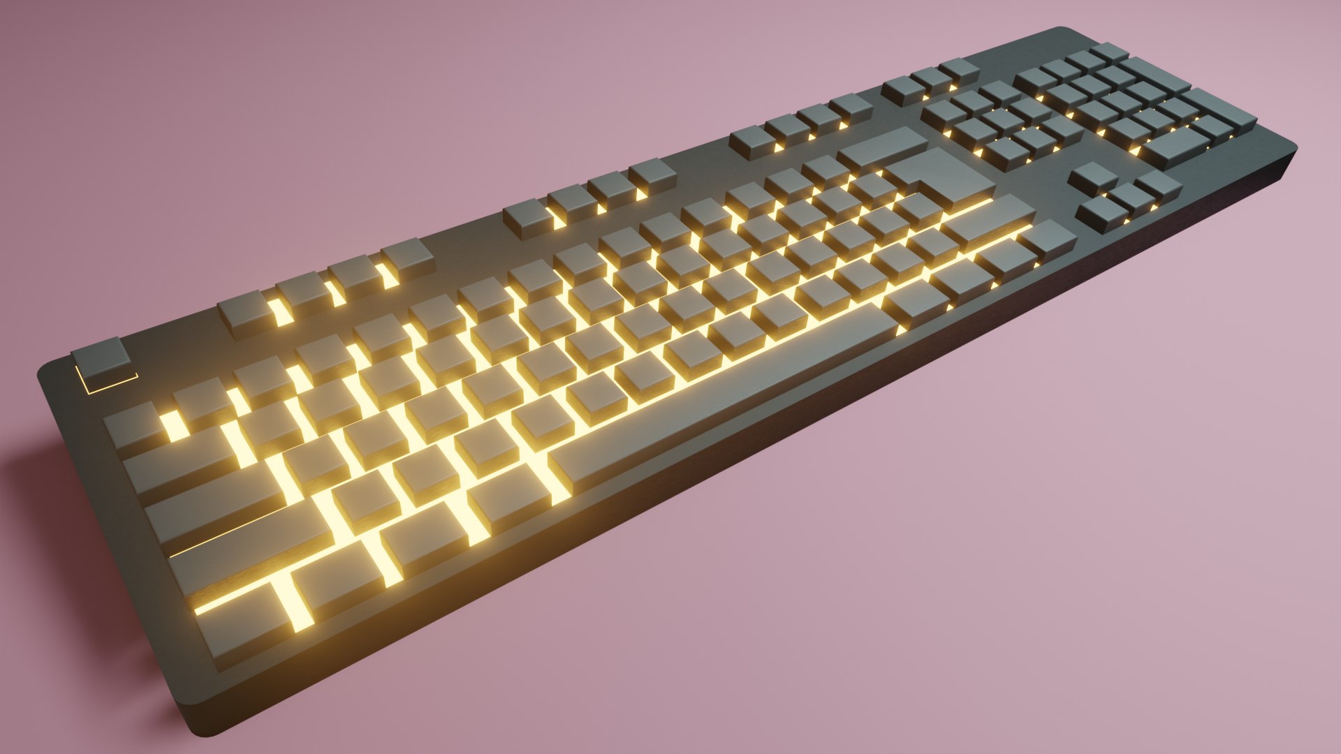 Low Poly Backlit Keyboard Model - TurboSquid 1827096