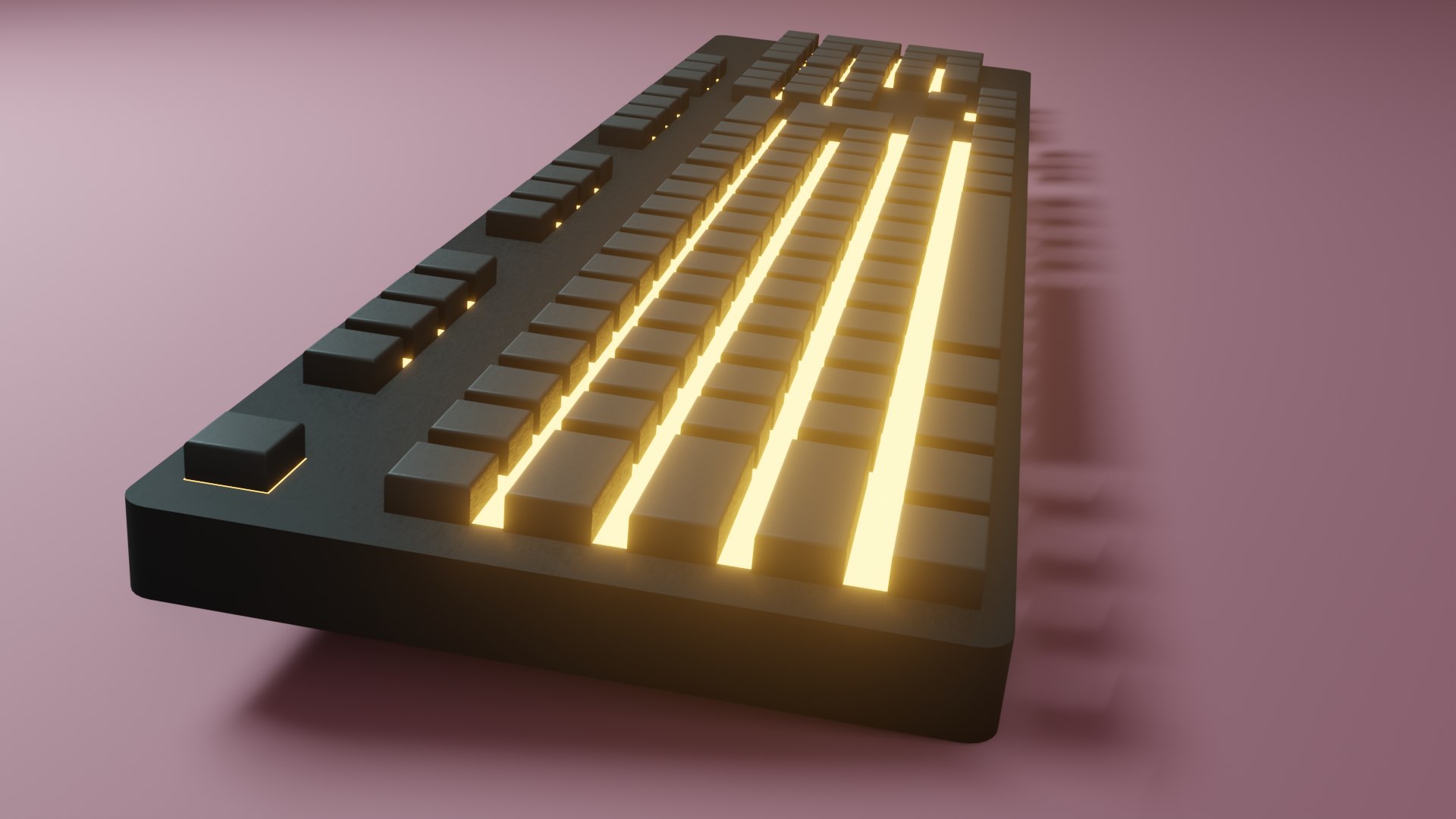 Low Poly Backlit Keyboard Model - TurboSquid 1827096