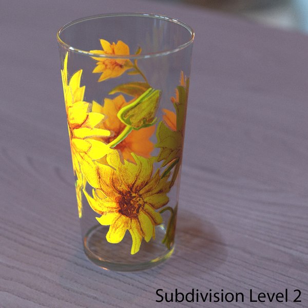 3d glass cup model