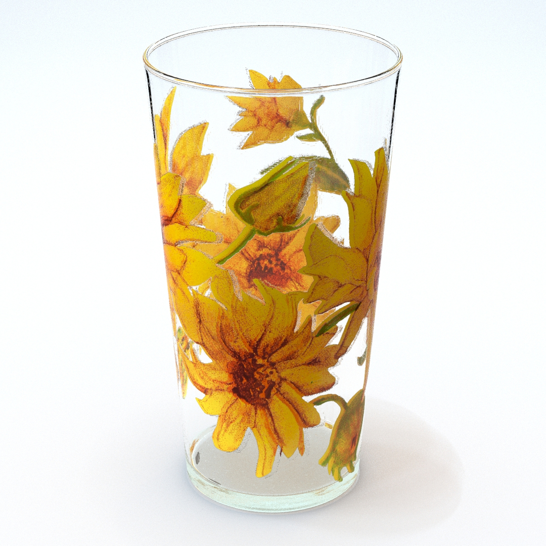 3d glass cup model