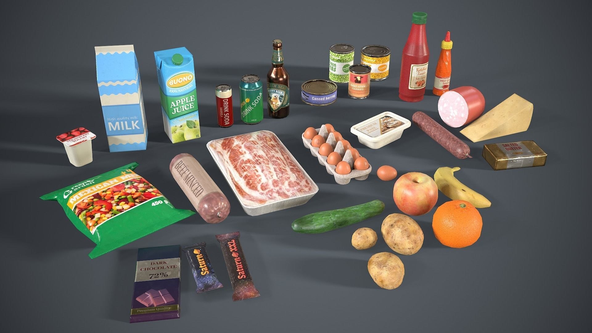 3D Miscellaneous Food Model - TurboSquid 2032845