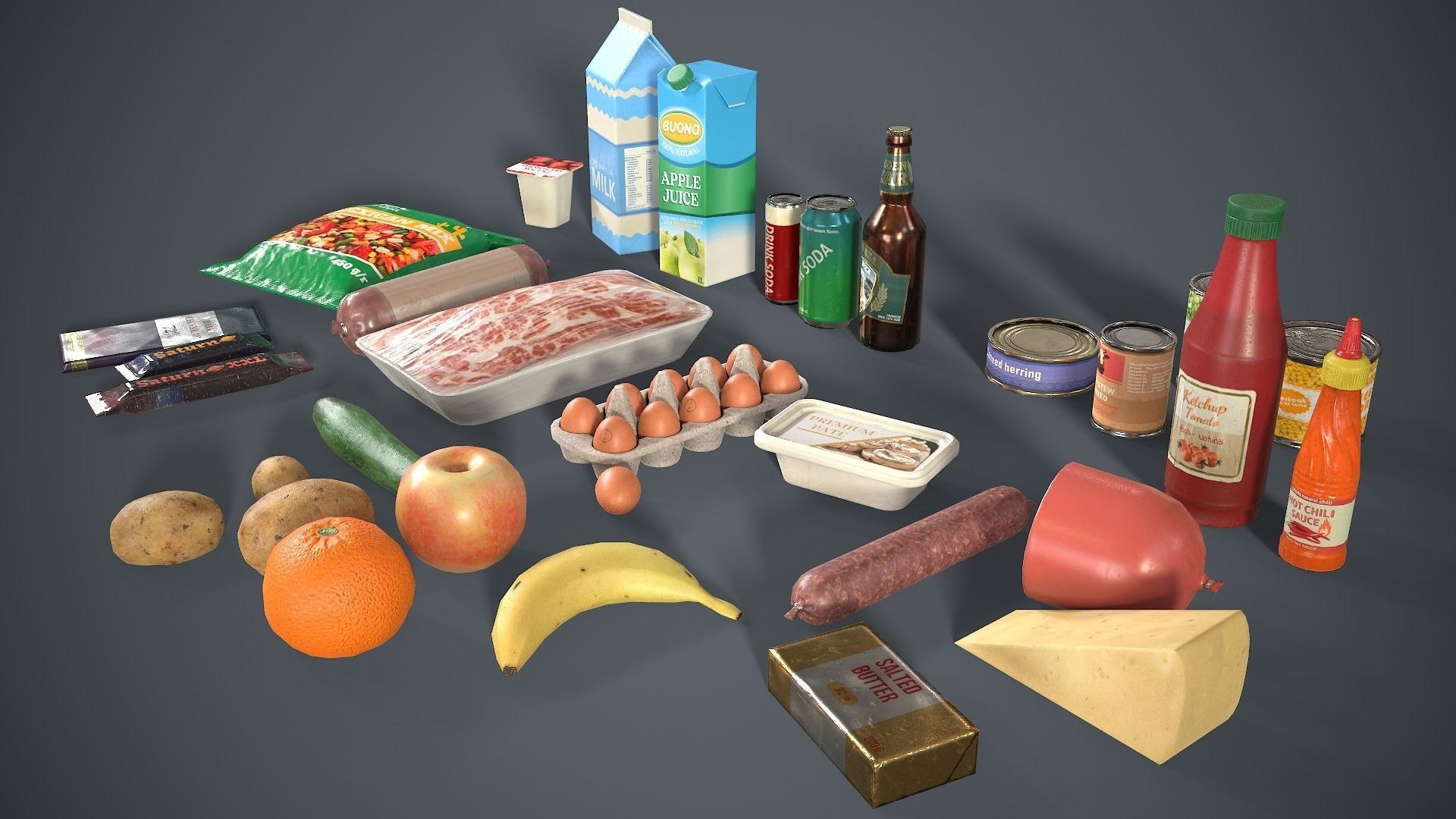 3D Miscellaneous Food Model - TurboSquid 2032845