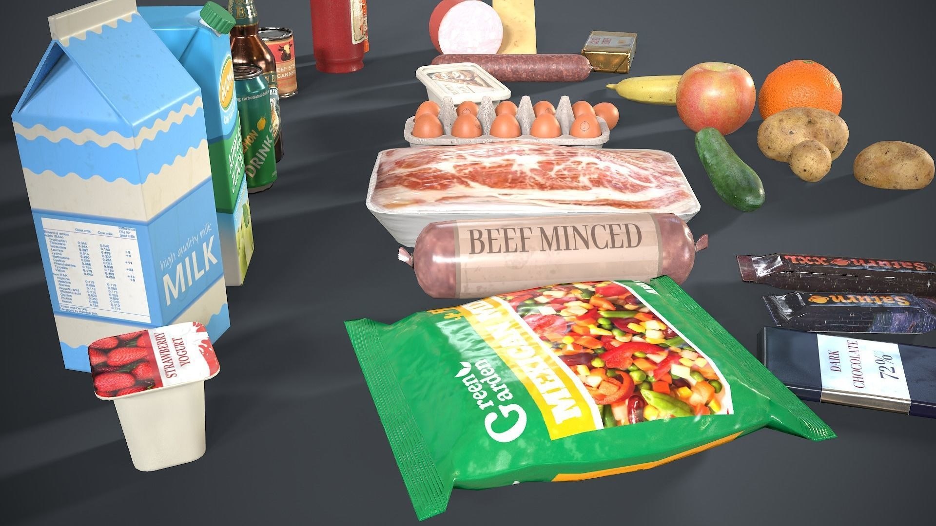 3D Miscellaneous Food Model - TurboSquid 2032845