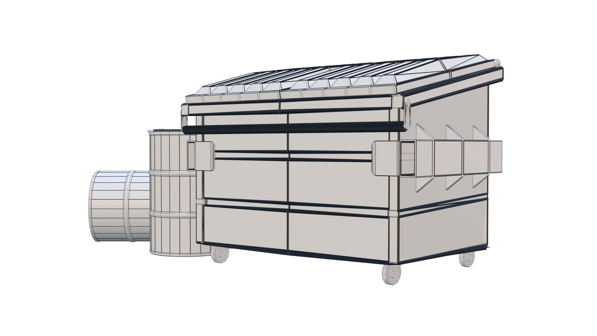 3D Model Trash Bin Low Poly 3D Model - TurboSquid 2333650