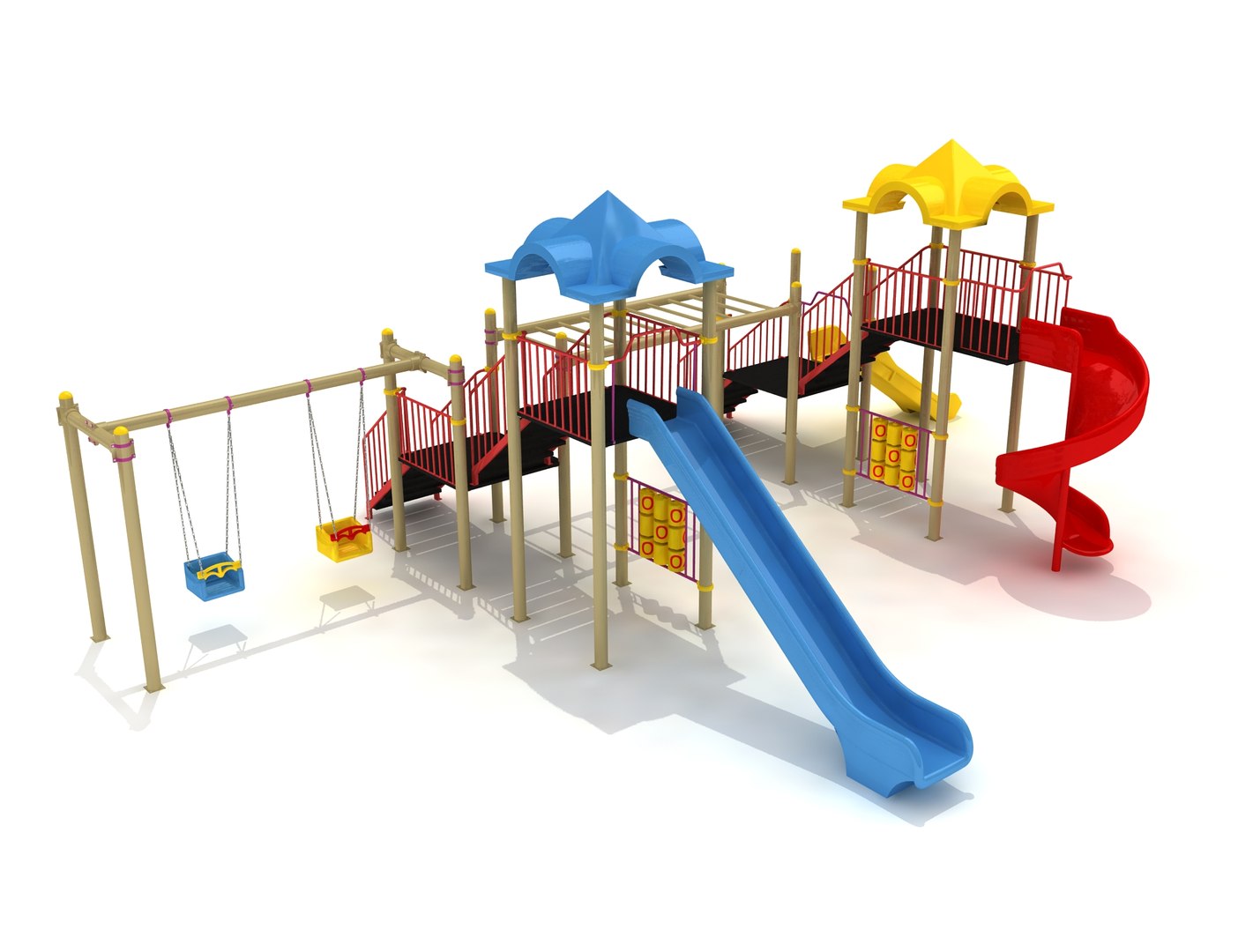 3D Metal Playground Slide - TurboSquid 1547578