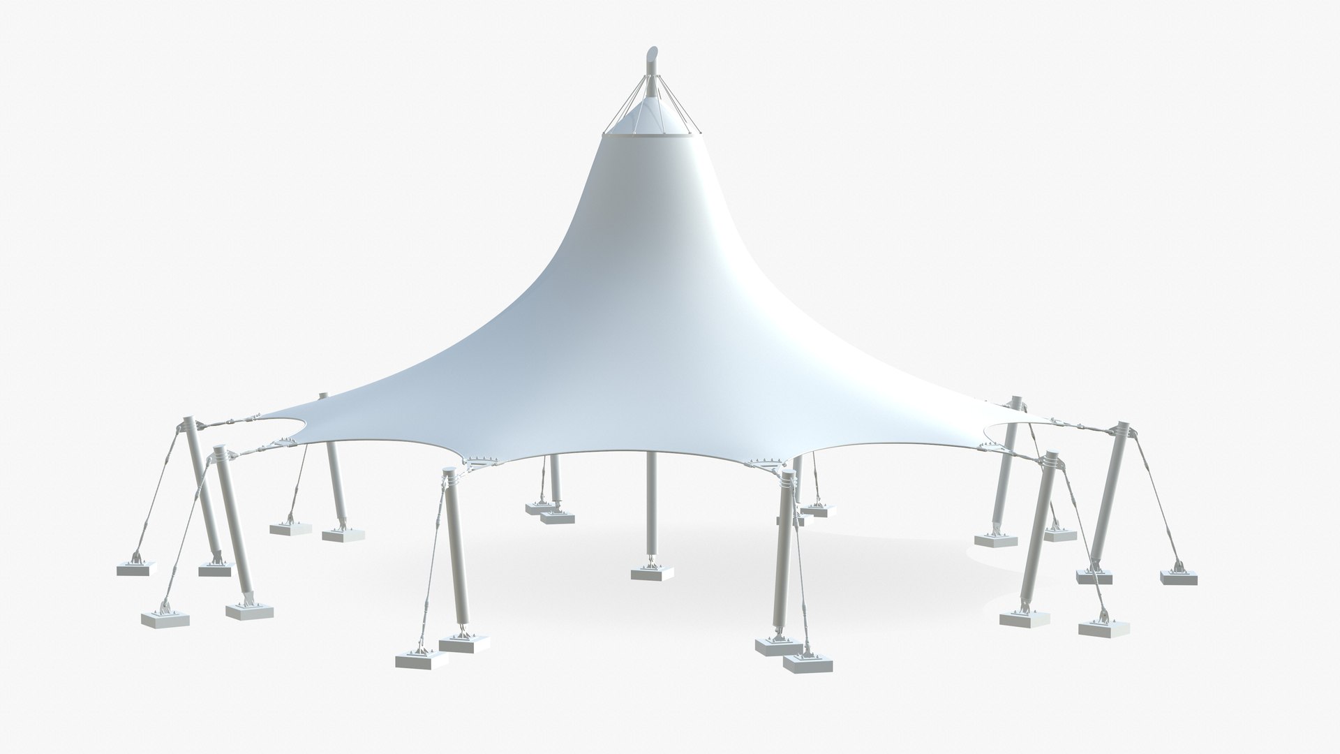 Tensile Structures Conical 3D model - TurboSquid 1825306