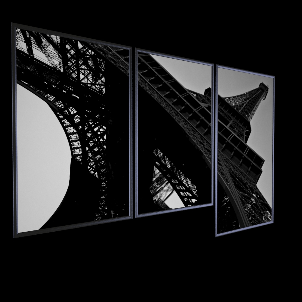 free tour eiffel poster 3d model