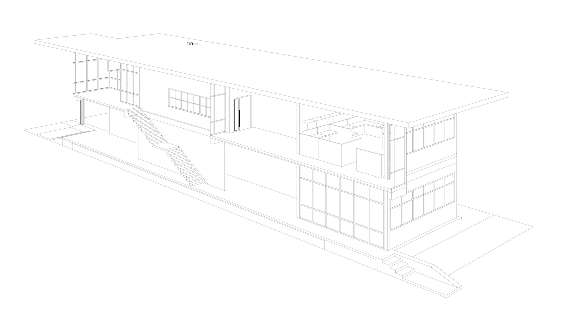 Office In Section Cut 25-11 3D Model - TurboSquid 2347809