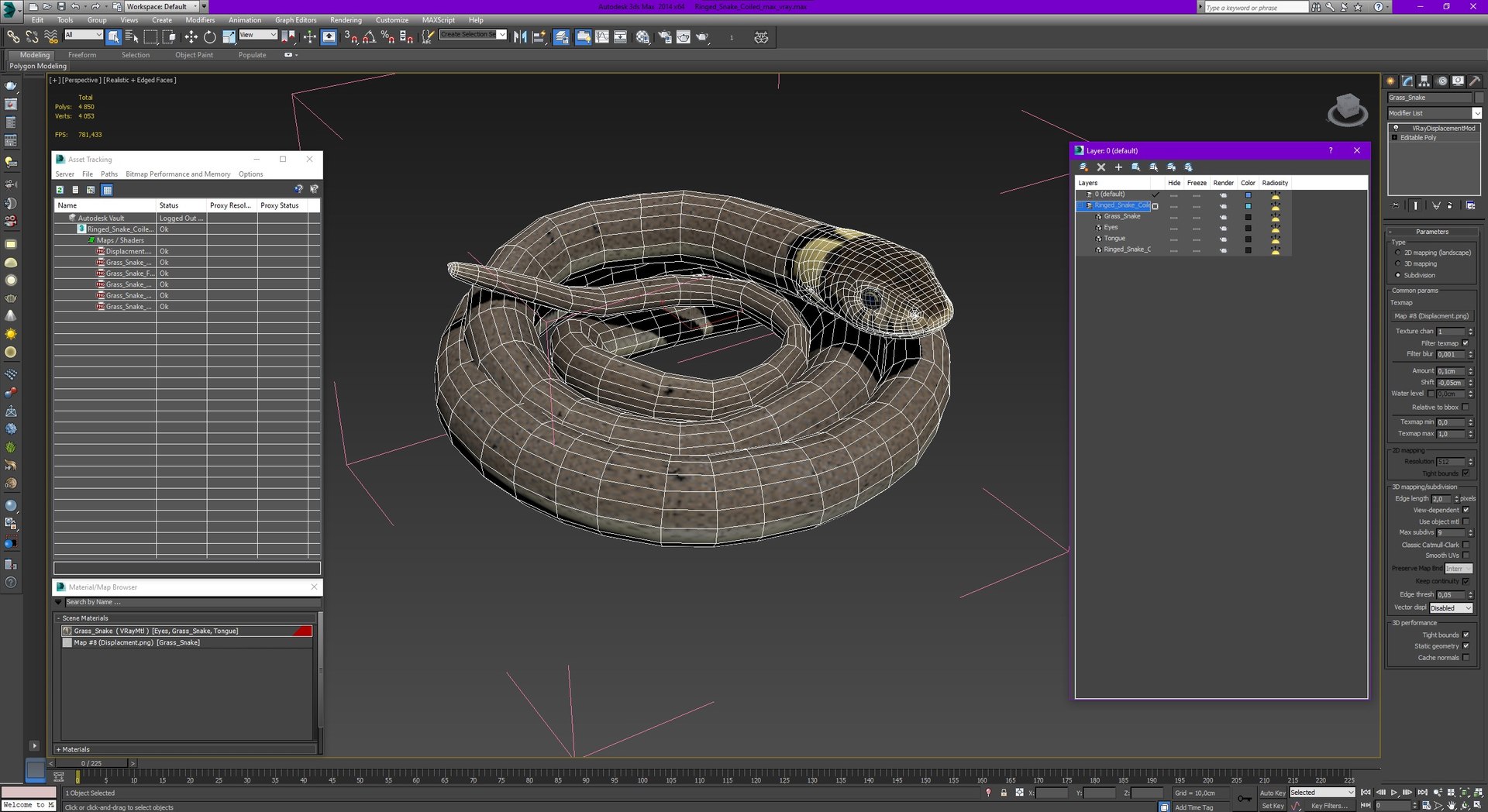 Ringed Snake Coiled 3D Model - TurboSquid 2247562
