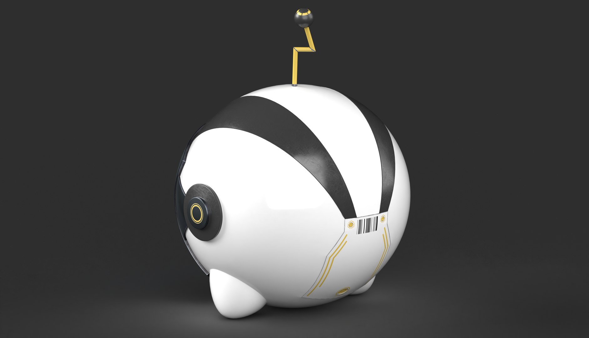 Character Cartoon Ball Robot 3D - TurboSquid 2047338