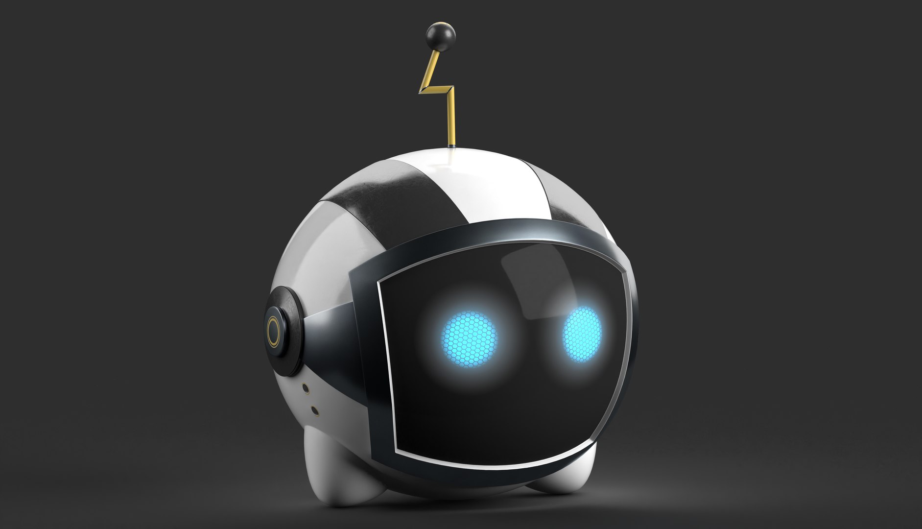 Character Cartoon Ball Robot 3D - TurboSquid 2047338