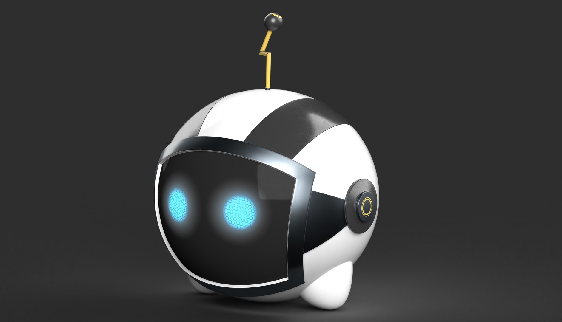 Character Cartoon Ball Robot 3D - TurboSquid 2047338