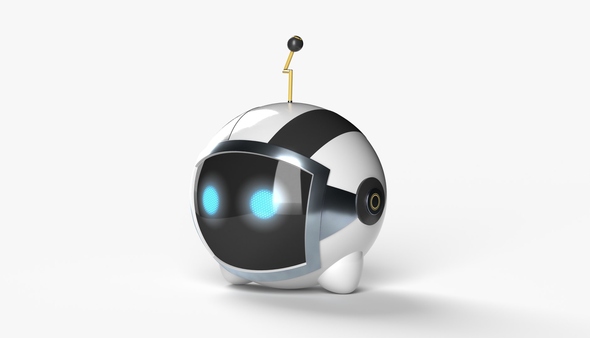 Character Cartoon Ball Robot 3D - TurboSquid 2047338