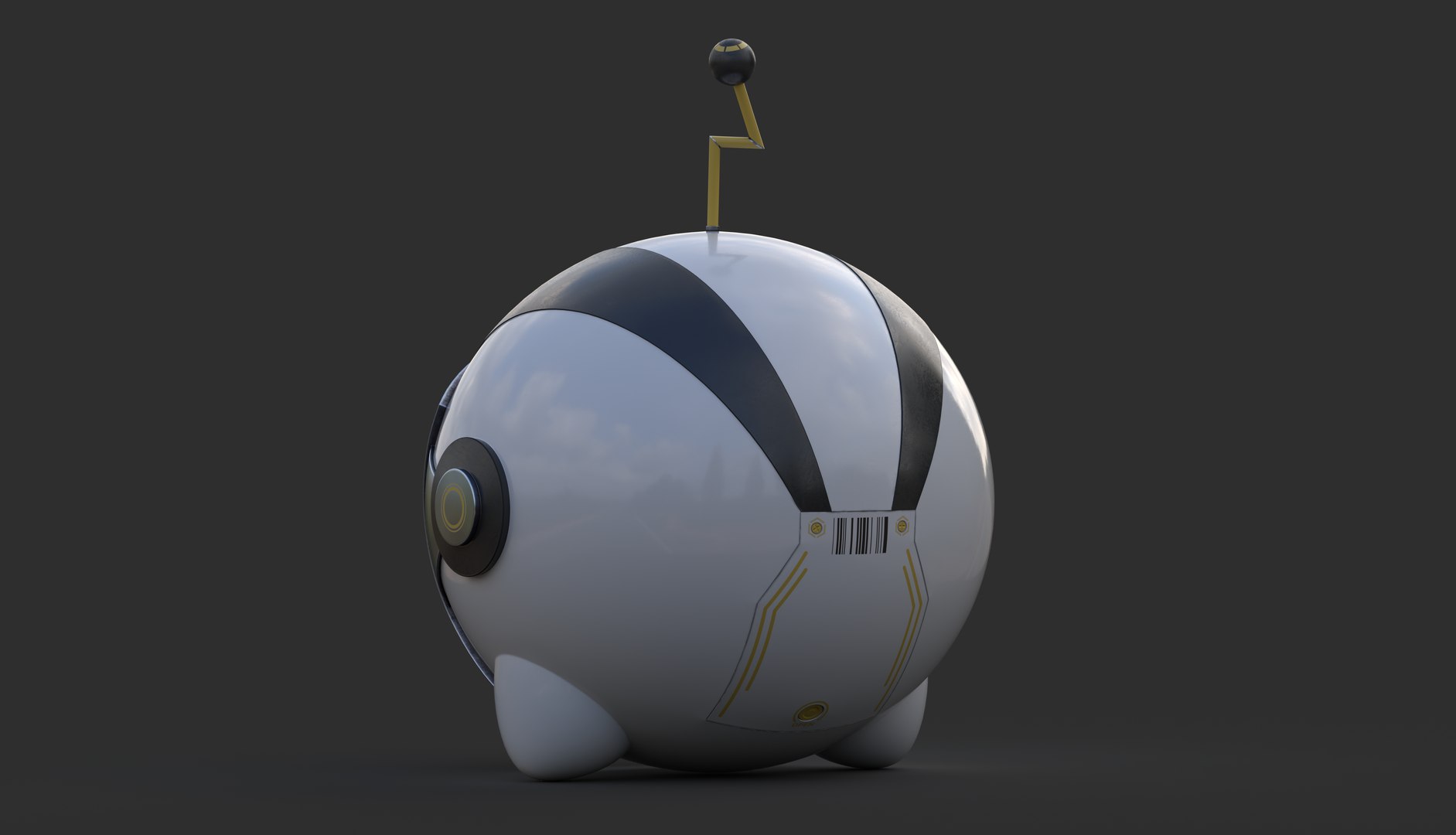 Character Cartoon Ball Robot 3D - TurboSquid 2047338