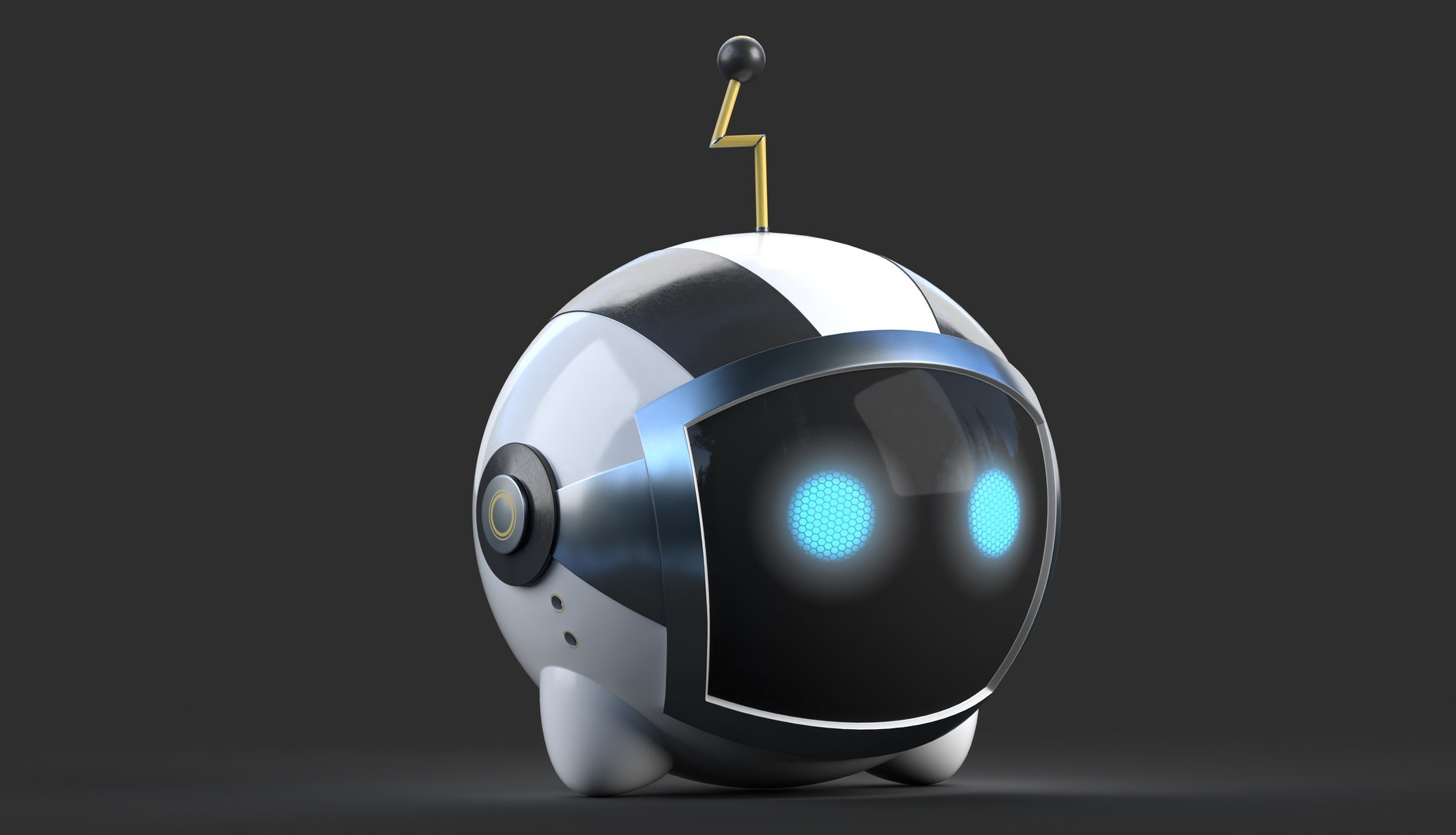 Character Cartoon Ball Robot 3D - TurboSquid 2047338