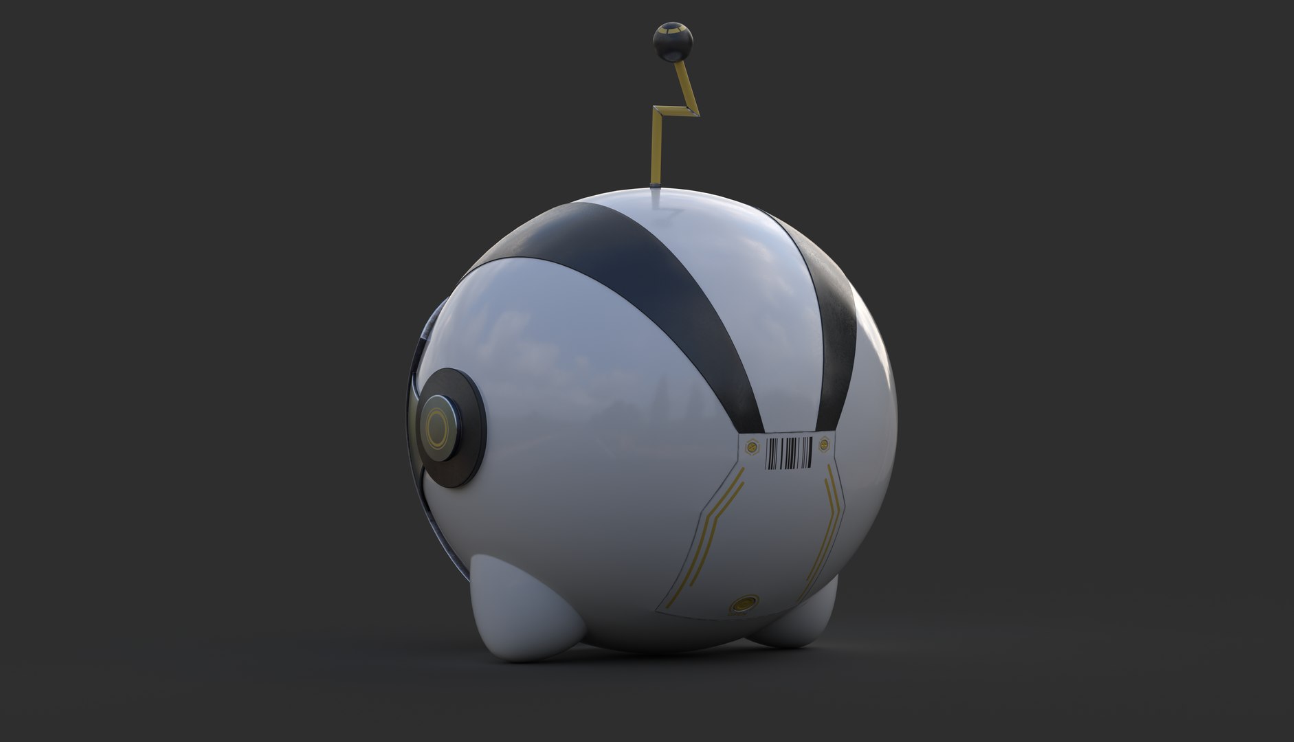Character Cartoon Ball Robot 3D - TurboSquid 2047338