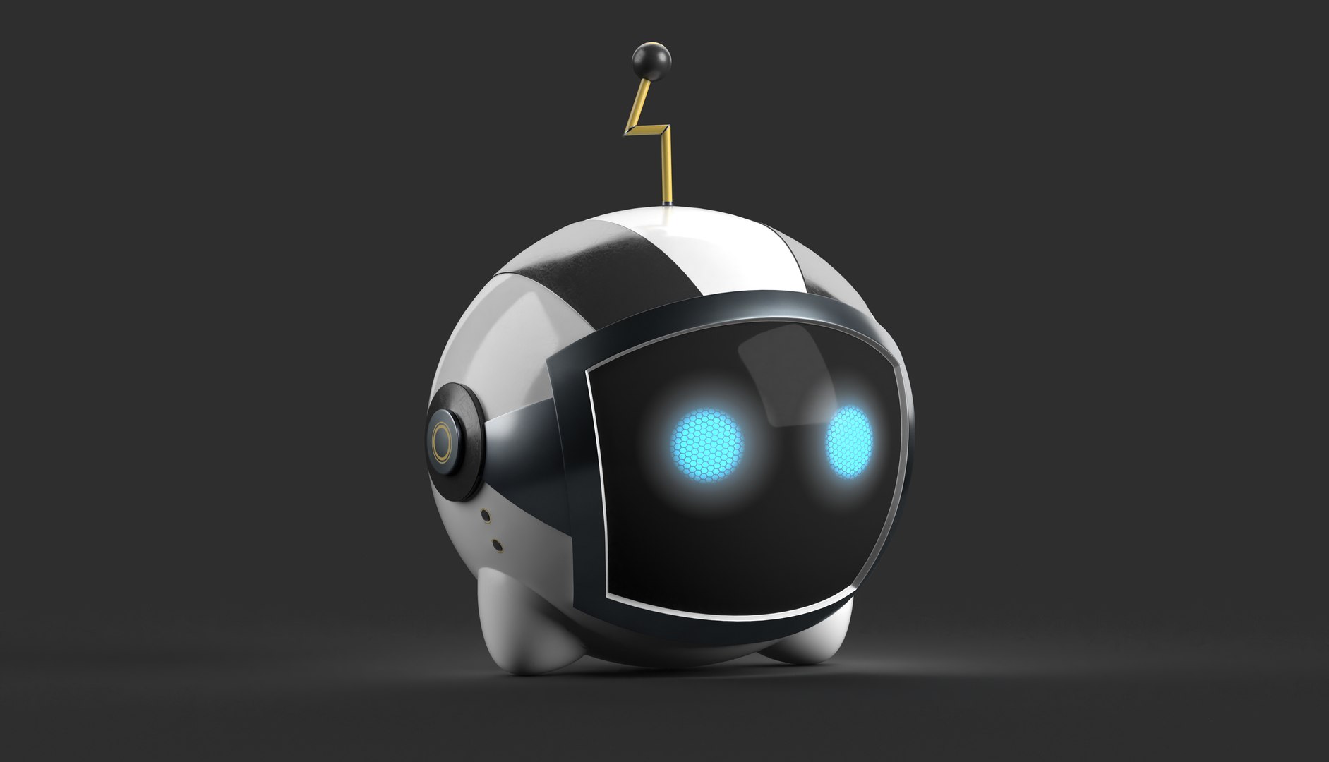 Character Cartoon Ball Robot 3D - TurboSquid 2047338