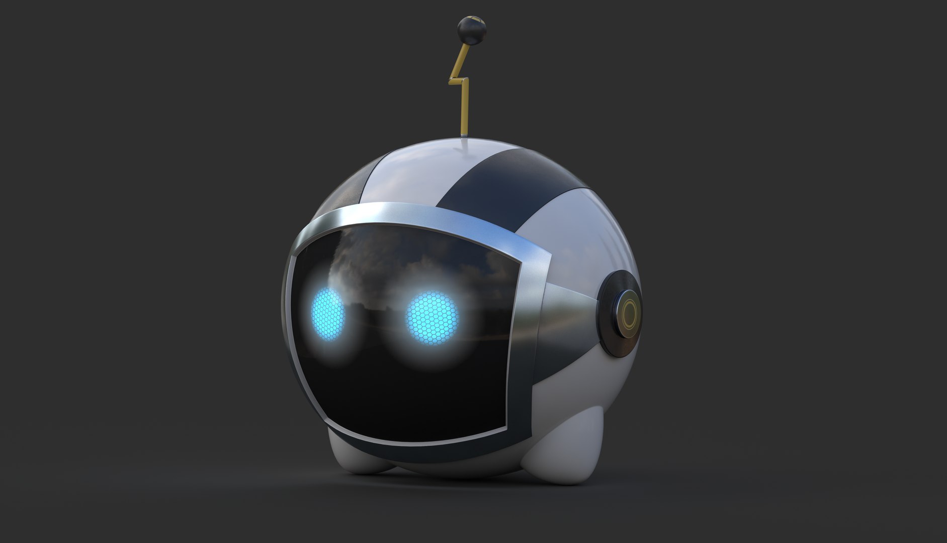 Character Cartoon Ball Robot 3D - TurboSquid 2047338