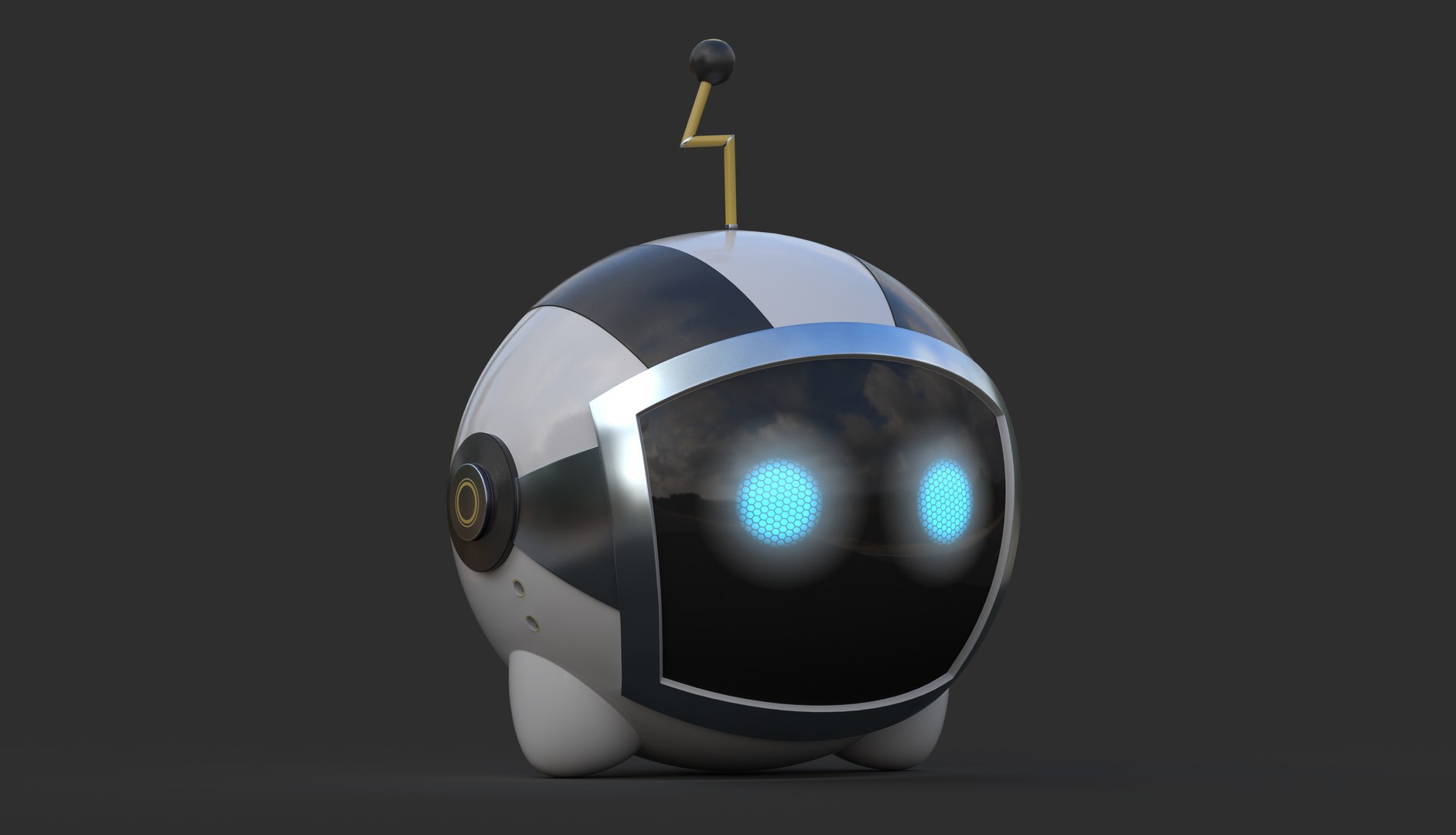 Character Cartoon Ball Robot 3D - TurboSquid 2047338