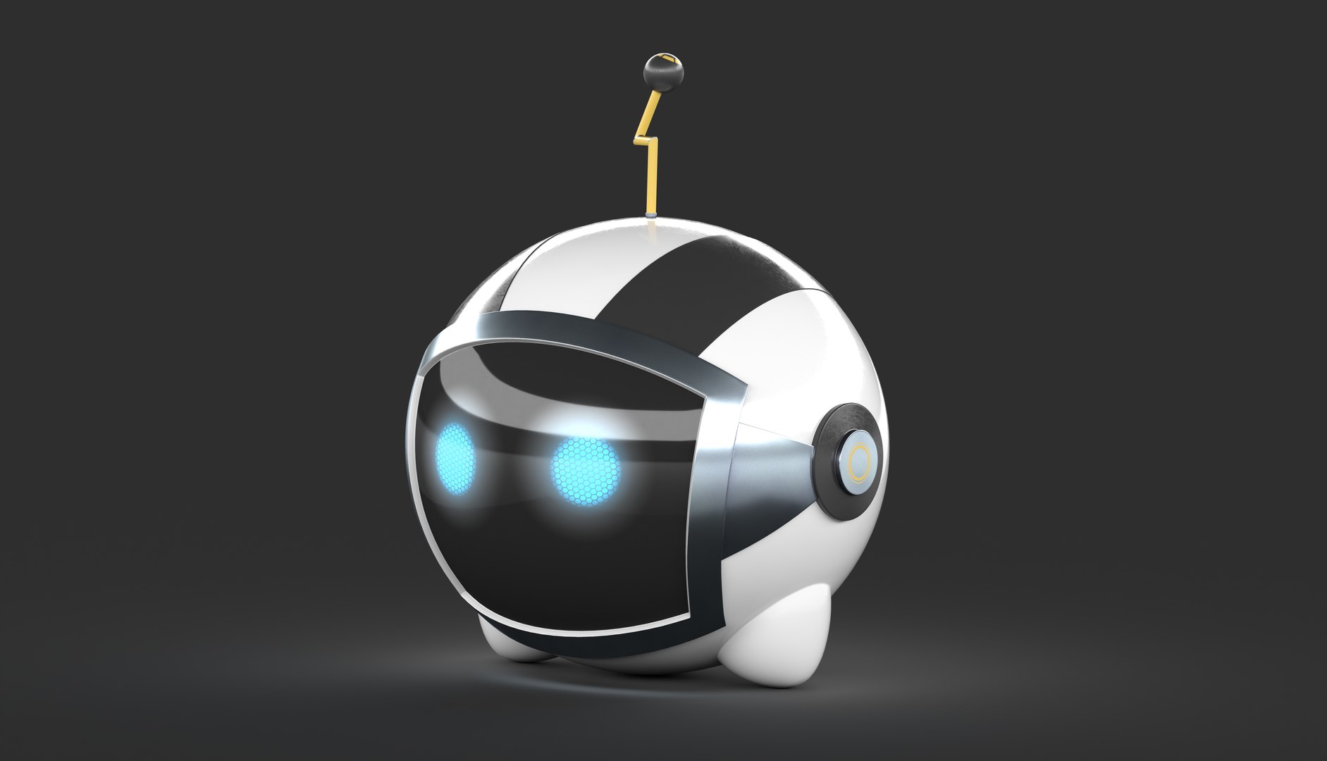 Character Cartoon Ball Robot 3D - TurboSquid 2047338