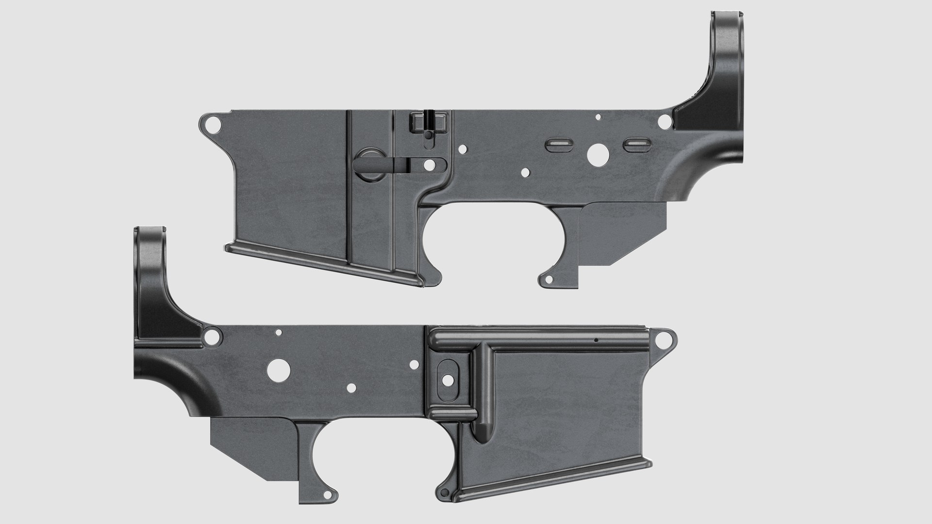M4A1 - AR-15 - Receiver Lower - HIGHPOLY - NATO 3D Model 3D Model ...