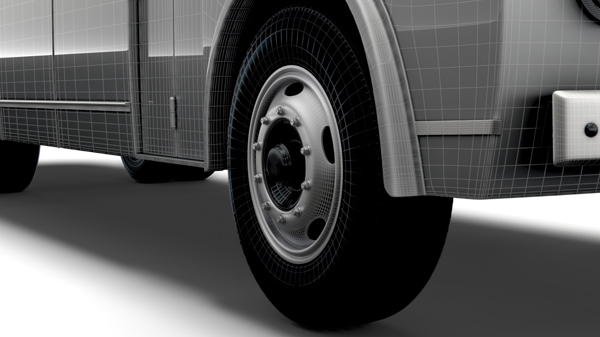 Generic Old Bus Wheel 3D - TurboSquid 2009506