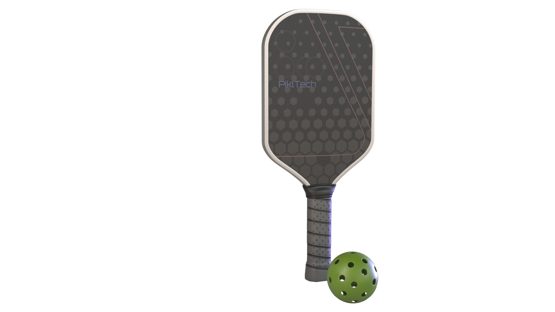 3D Model Pickleball Paddle And Ball - TurboSquid 2183657