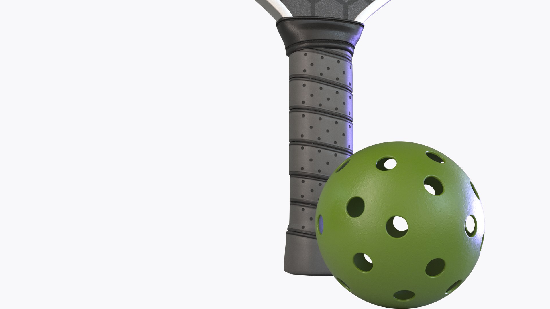 3D Model Pickleball Paddle And Ball - TurboSquid 2183657