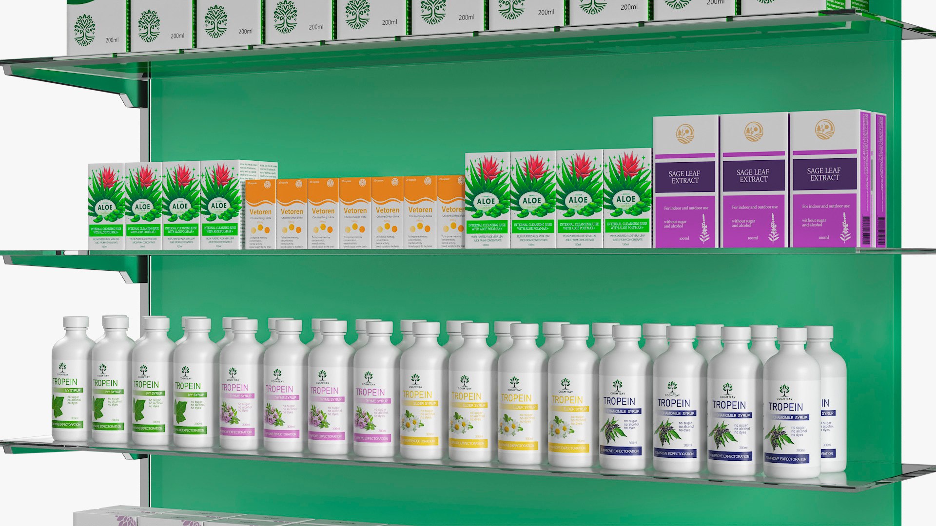 3D Pharmacy Stand With Products - TurboSquid 2368970