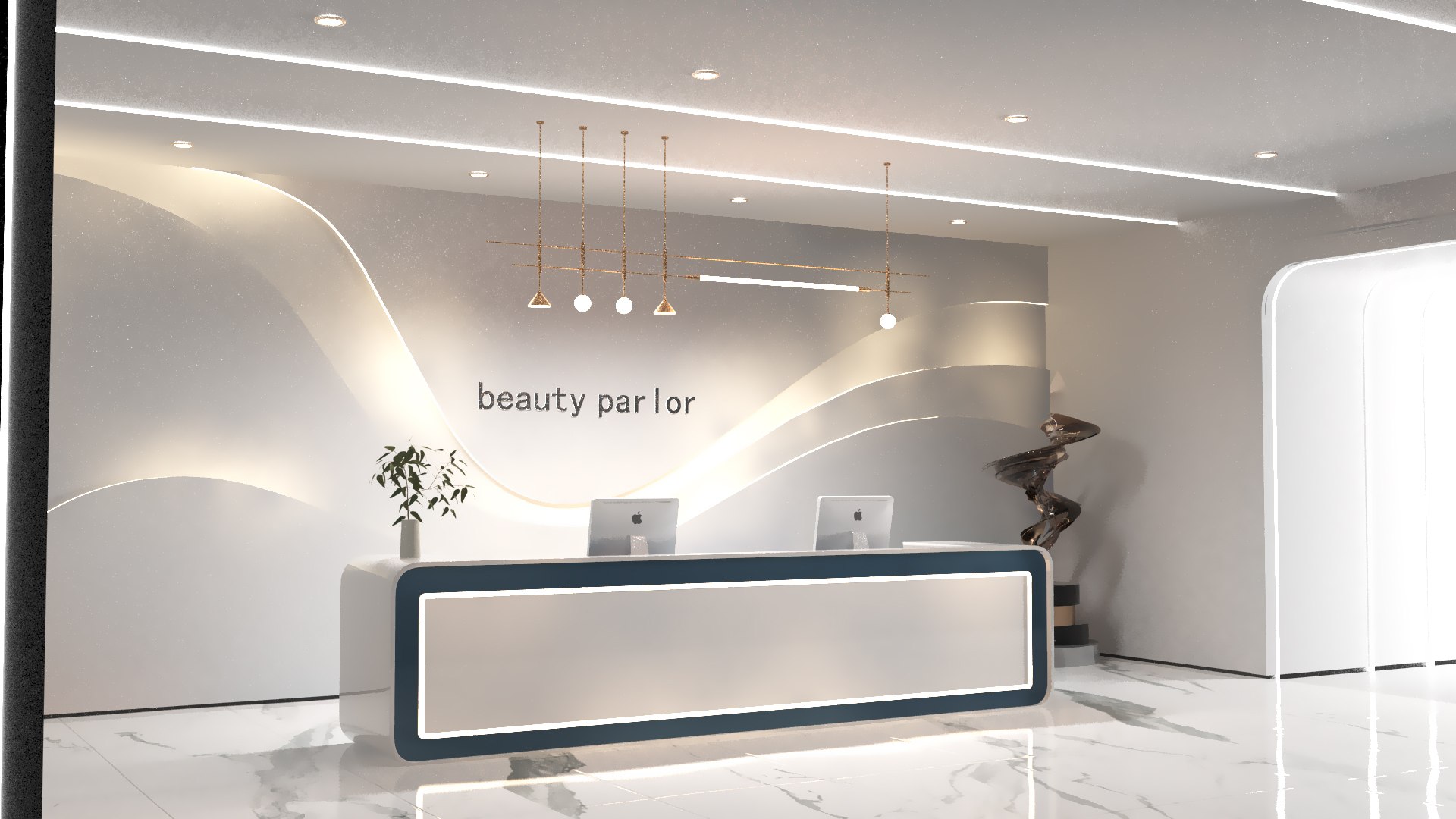 3D The Reception Desk Model - TurboSquid 2170038