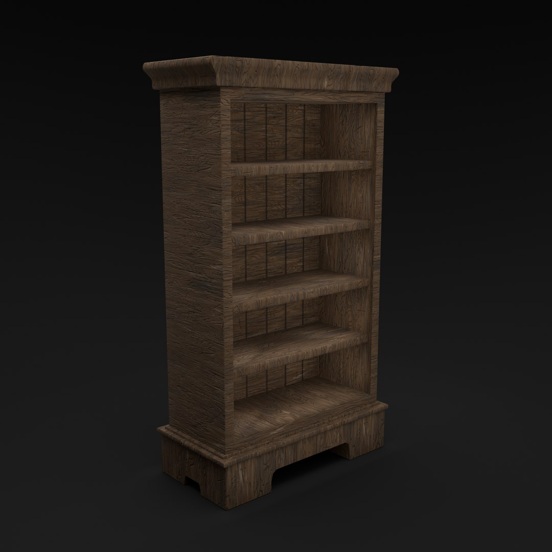 Free Game Ready Bookcase 3D Model - TurboSquid 2494209