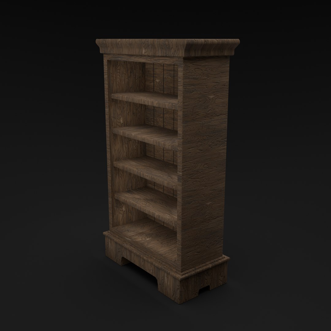 Free Game Ready Bookcase 3D Model - TurboSquid 2494209