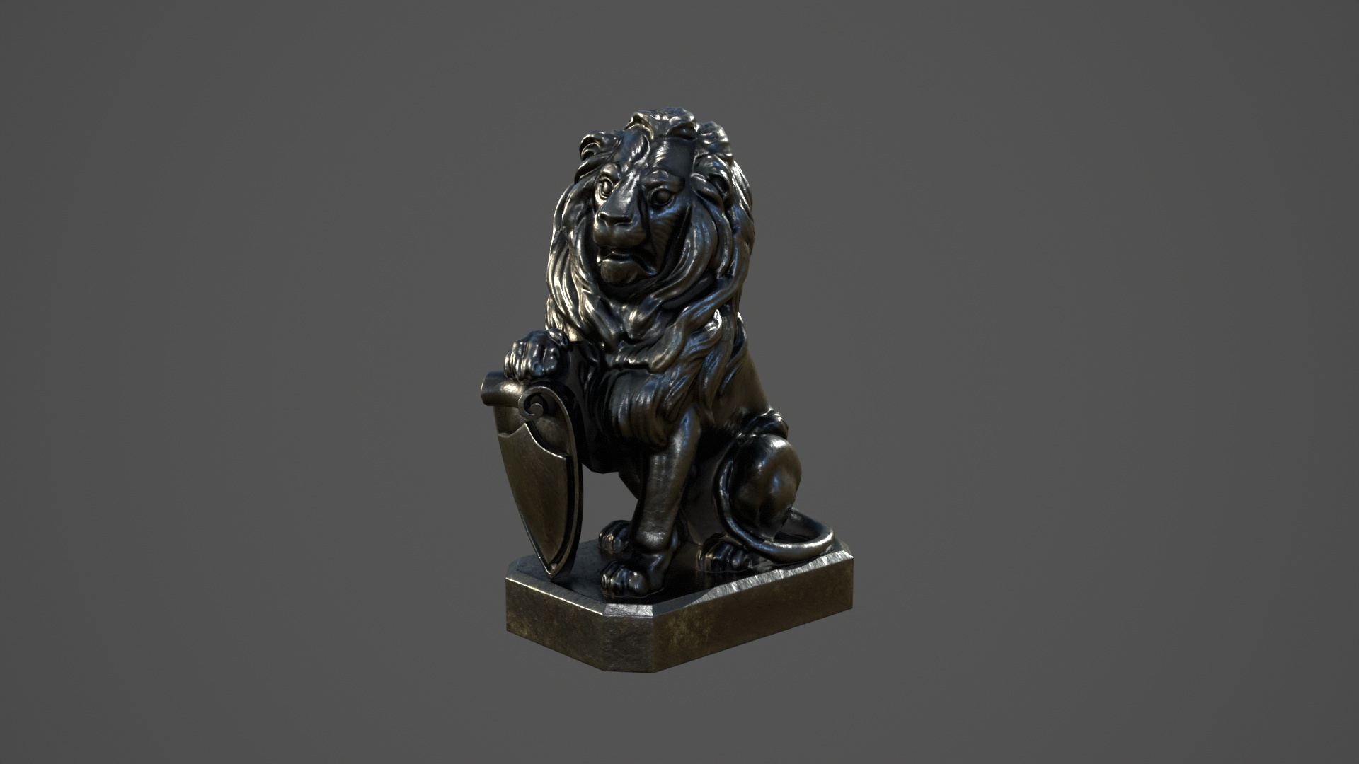Lions Statues 3D Model - TurboSquid 2342219