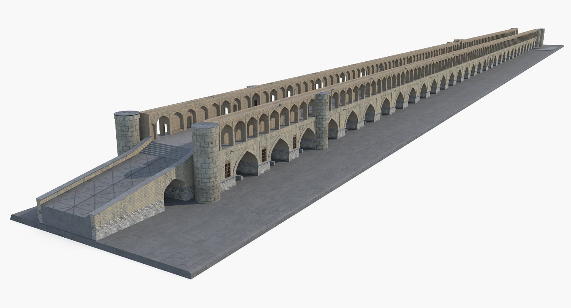 Si-o-seh Pol Bridge 33 3d Model