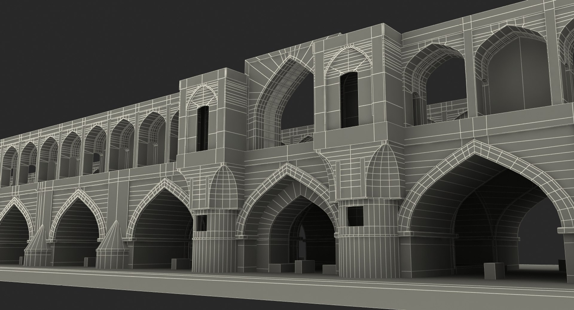 Si-o-seh Pol Bridge 33 3d Model