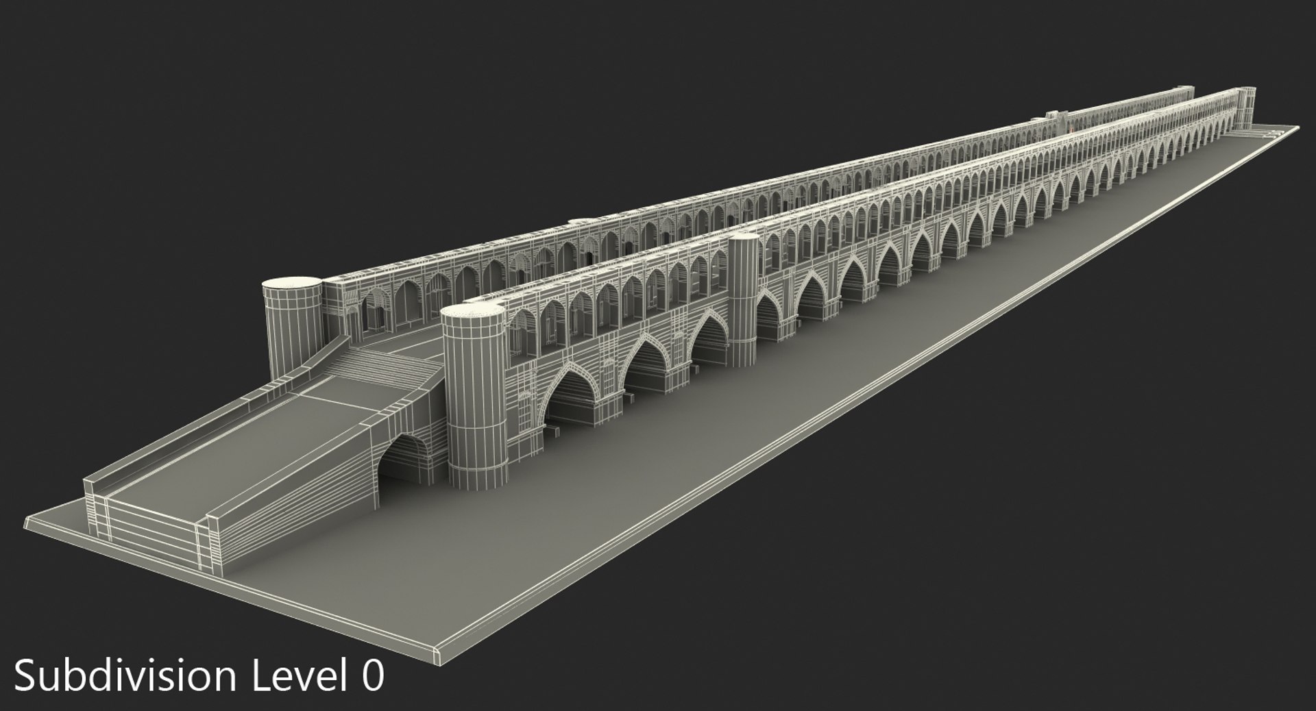 Si-o-seh Pol Bridge 33 3d Model