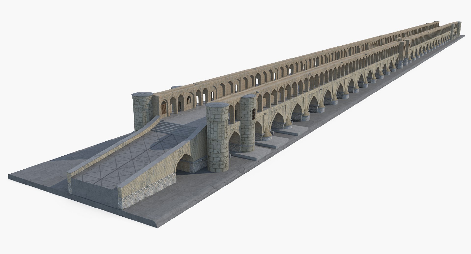 Si-o-seh Pol Bridge 33 3d Model