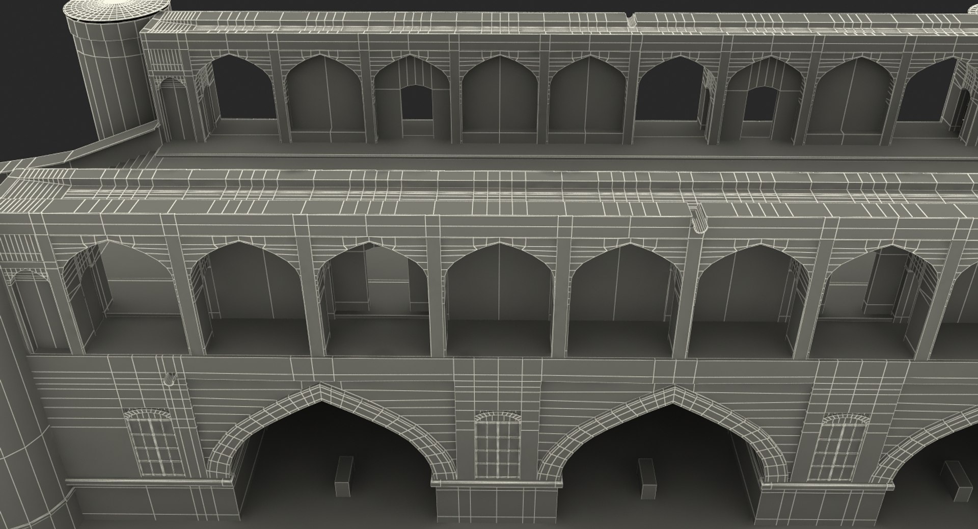 Si-o-seh Pol Bridge 33 3d Model