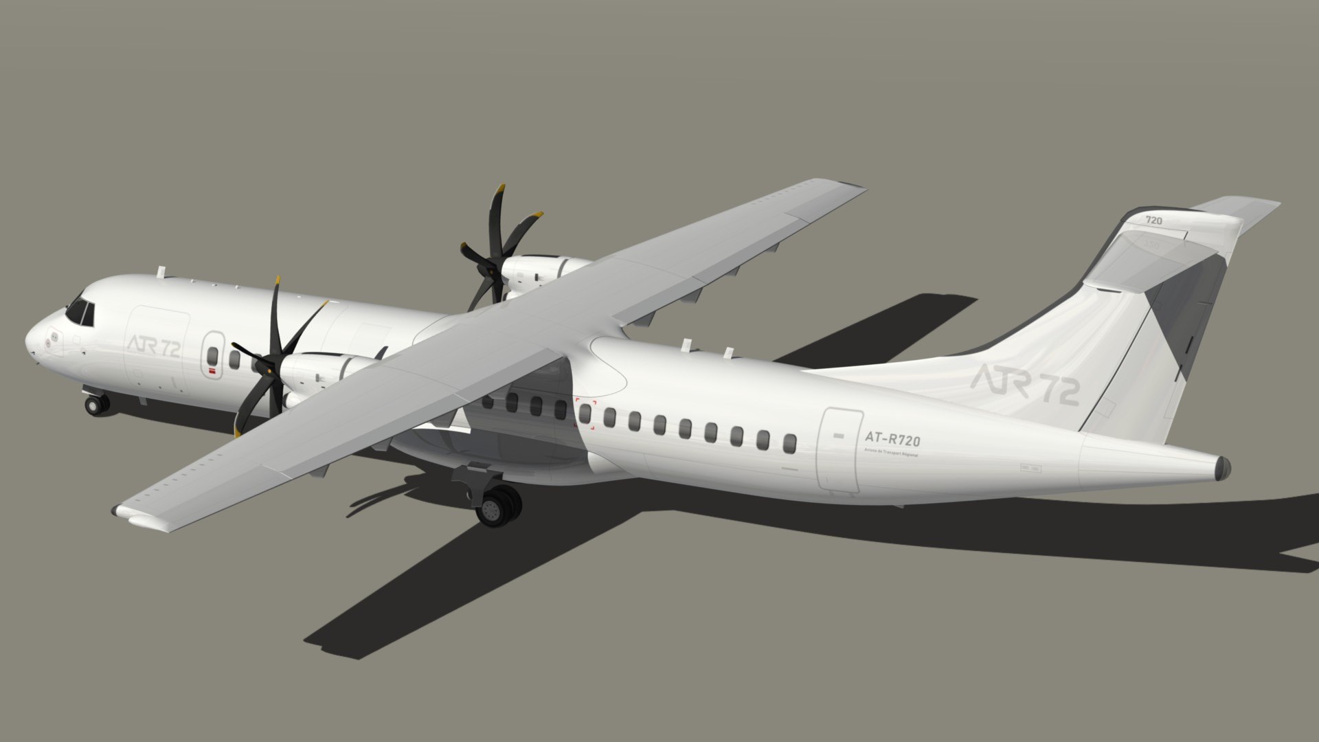 ATR 72 White Livery 3D Model - TurboSquid 1834249