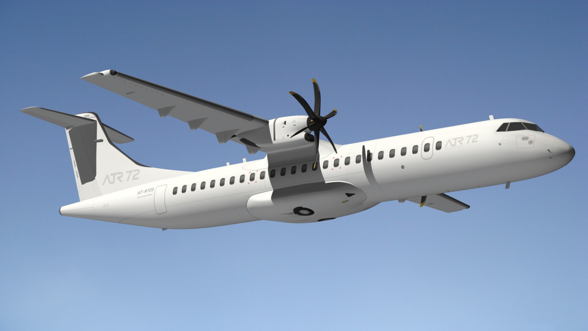ATR 72 White Livery 3D Model - TurboSquid 1834249