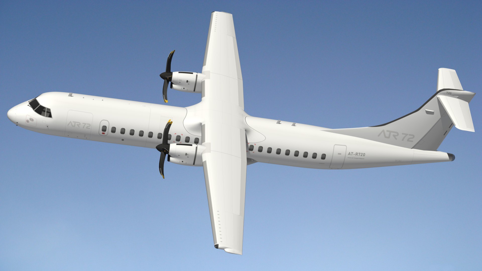 ATR 72 White Livery 3D Model - TurboSquid 1834249