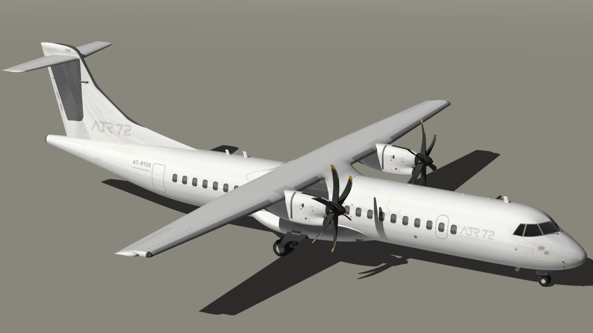 ATR 72 White Livery 3D Model - TurboSquid 1834249