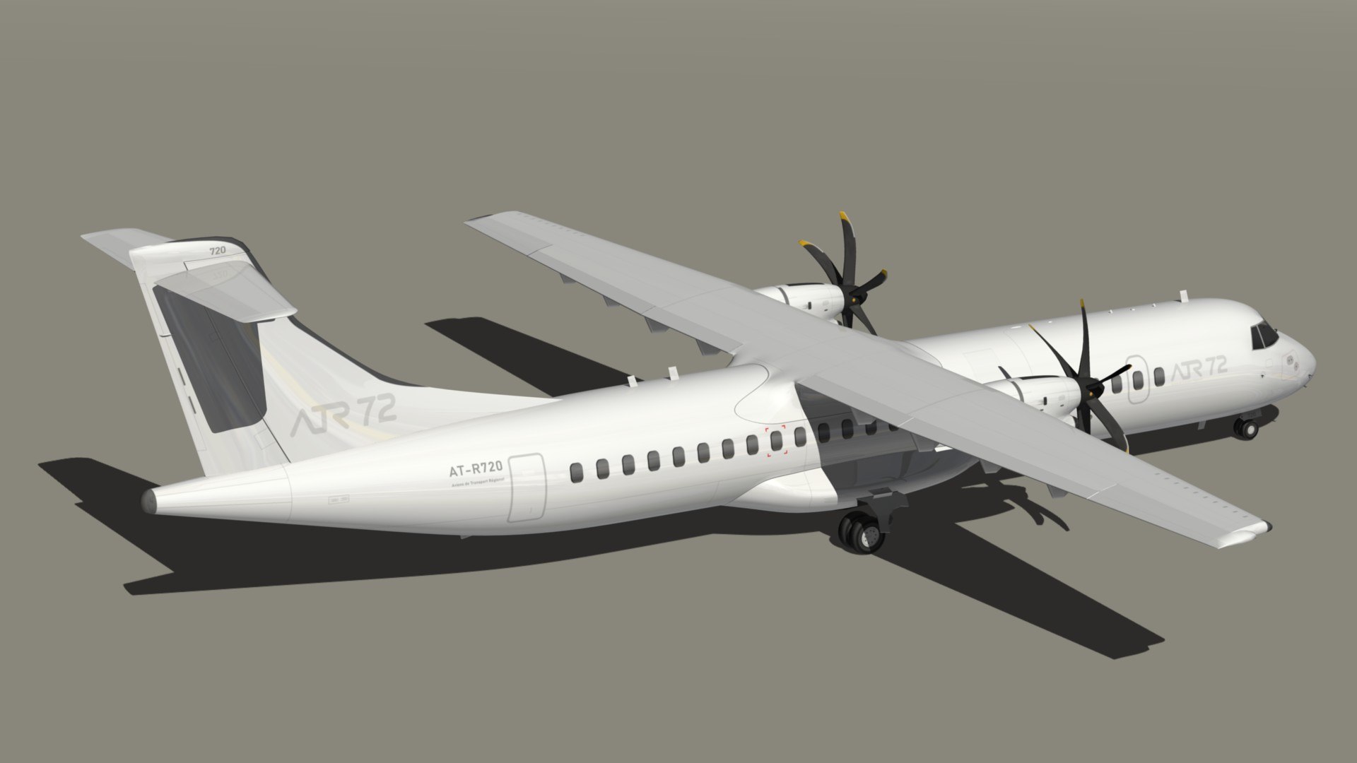 ATR 72 White Livery 3D Model - TurboSquid 1834249