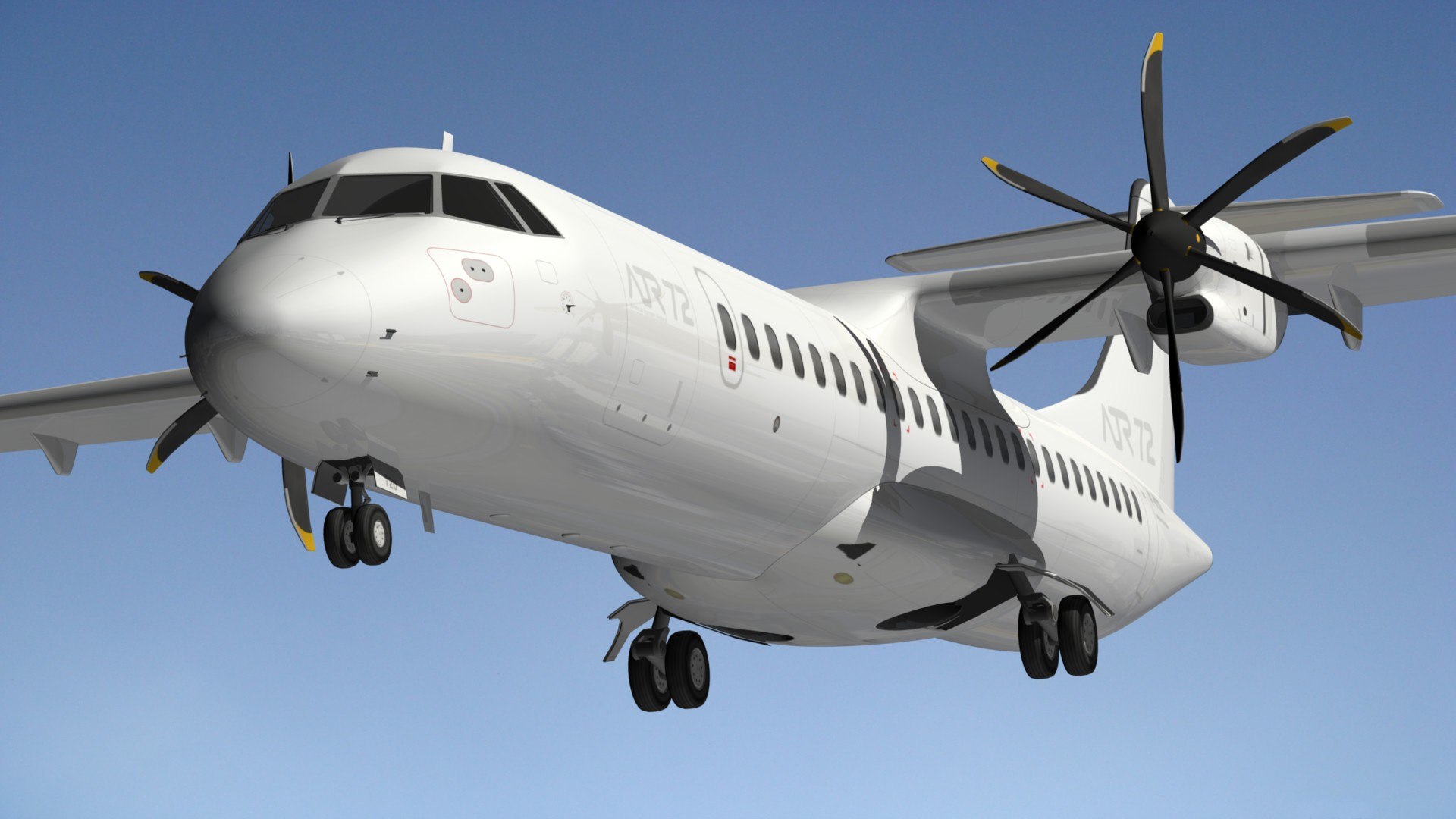 ATR 72 White Livery 3D Model - TurboSquid 1834249