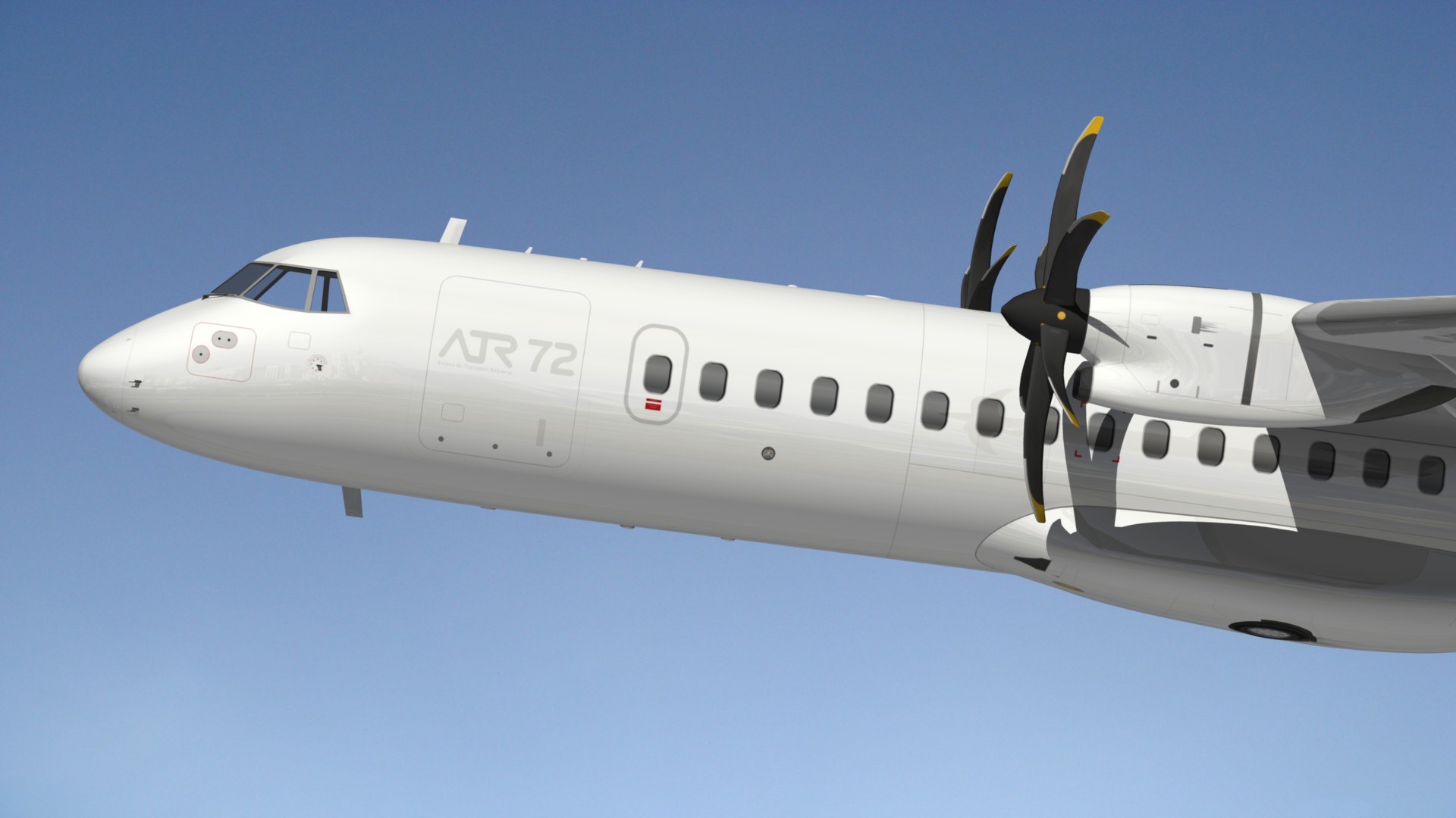 ATR 72 White Livery 3D Model - TurboSquid 1834249