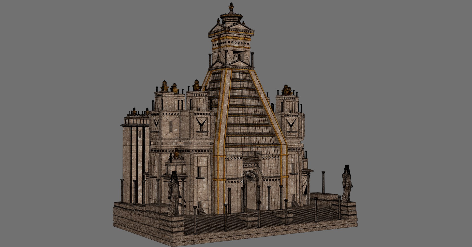 Fantasy Pyramid Temple 3D Model - TurboSquid 2239667