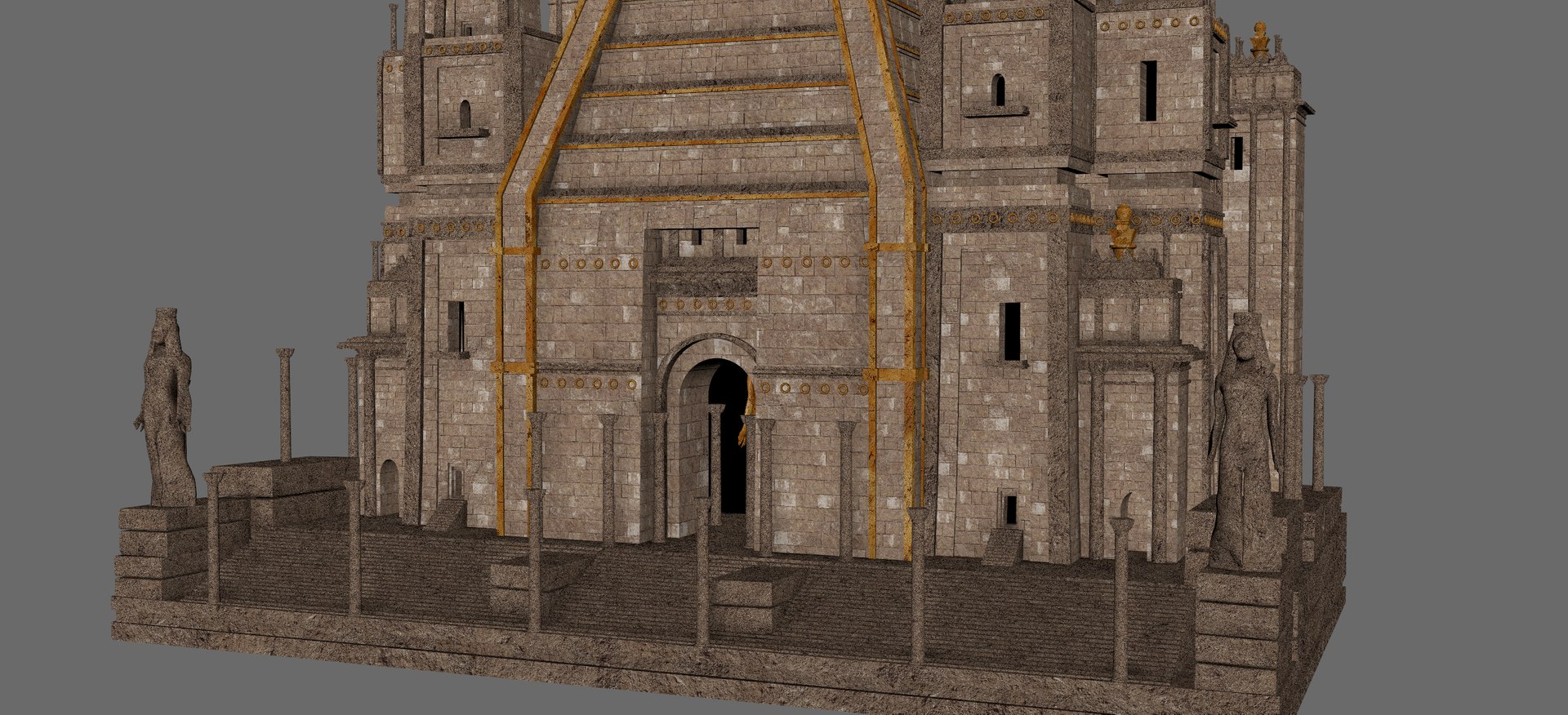 Fantasy Pyramid Temple 3D Model - TurboSquid 2239667