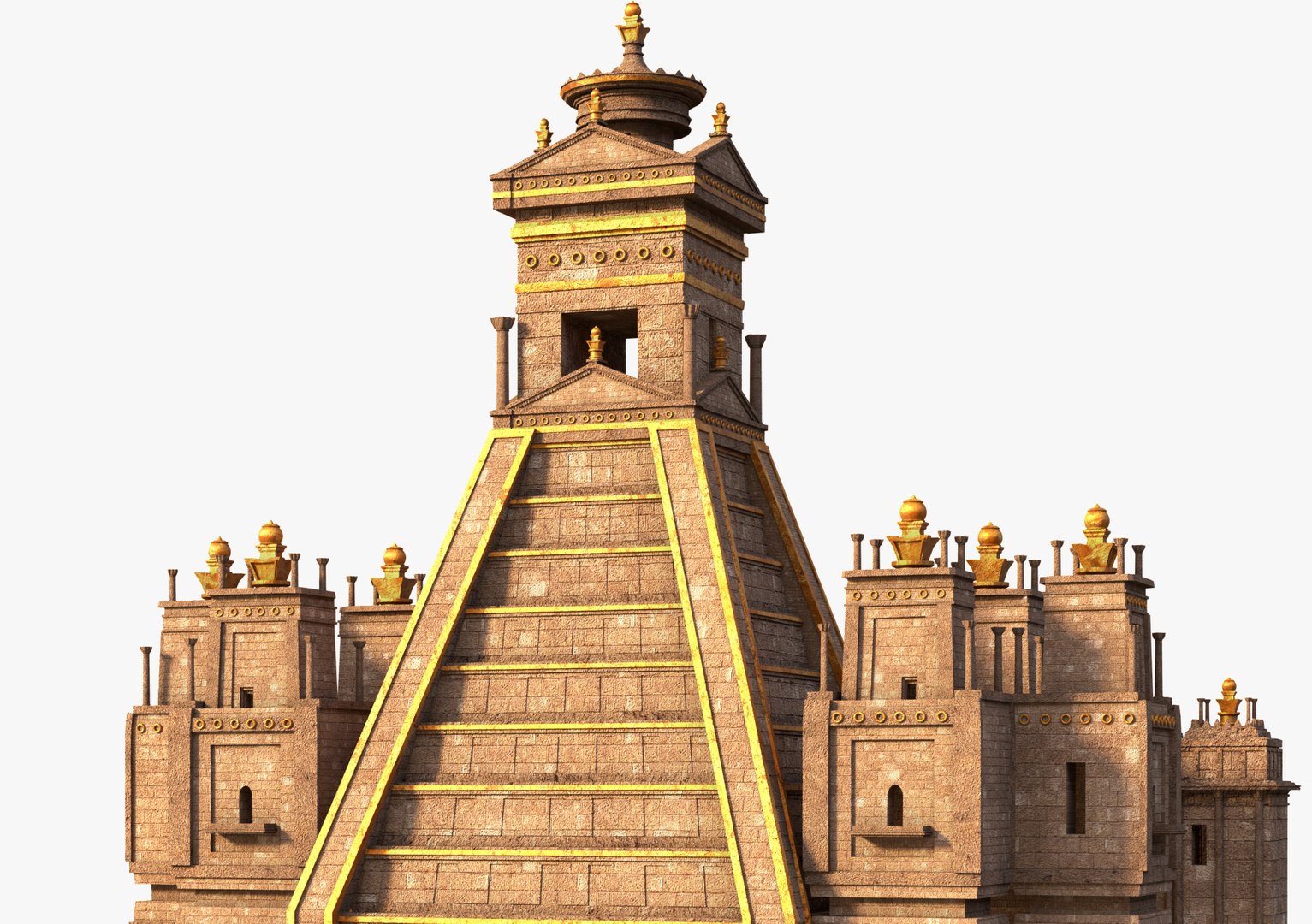 Fantasy Pyramid Temple 3D Model - TurboSquid 2239667