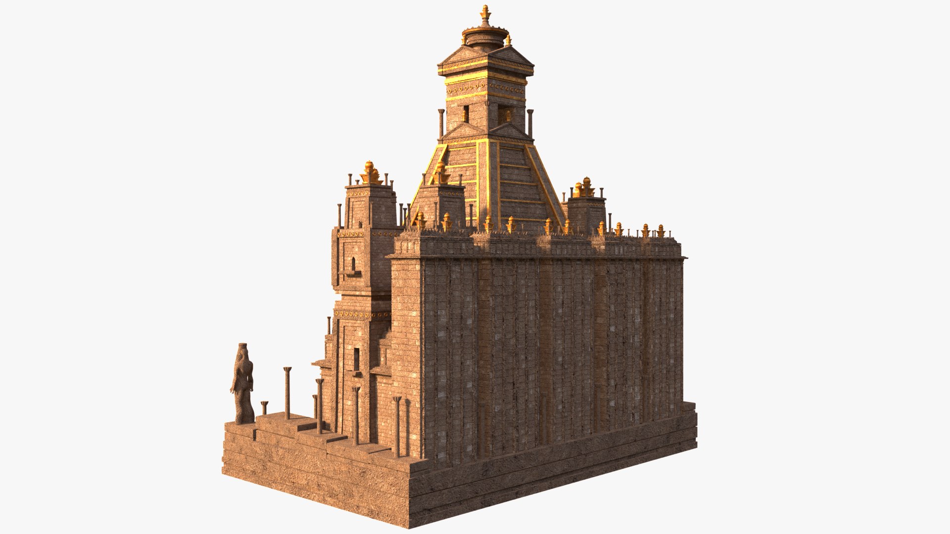 Fantasy Pyramid Temple 3D Model - TurboSquid 2239667